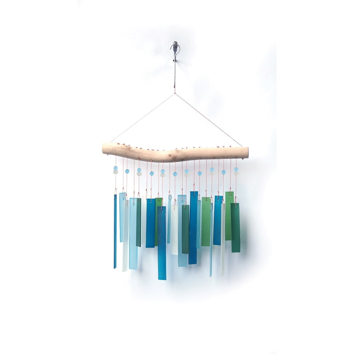 Recto, Blue Lagoon Sea Glass Wind Chime - Walmart.com