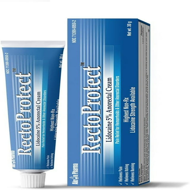RectoProtect™ Lidocaine 5% Anorectal Cream | 30g | Pain Relief for ...
