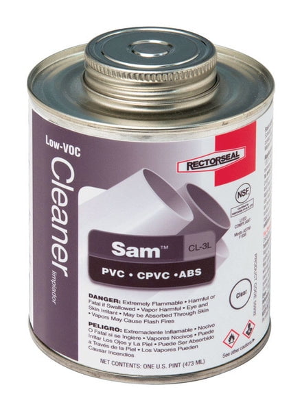 Rectorseal Sam Clear Cleaner For ABS/CPVC/PVC 16 oz. - Walmart.com