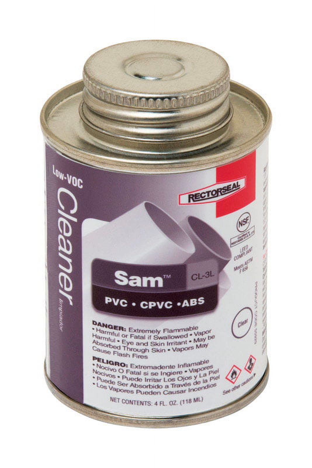 Rectorseal Sam Clear Cleaner For ABS/CPVC/PVC 4 oz. - Walmart.com