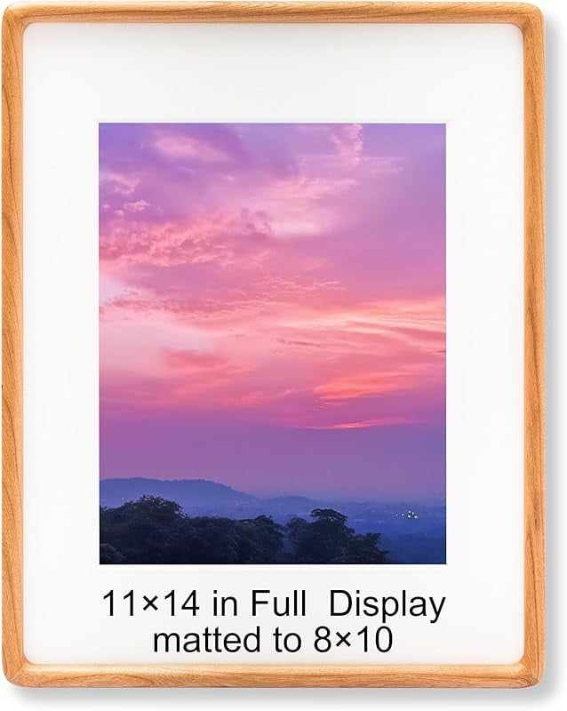 Recuerdos 12x18 Picture Frame, 12x18 Natural Solid Walnut Poster Frame ...