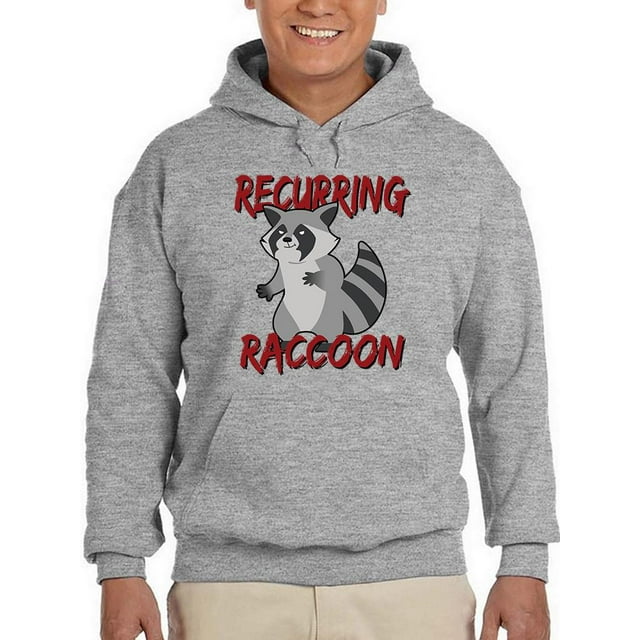 Recurring Raccoon. Hoodie Men -Smartprints Designs, Male 5X-Large ...