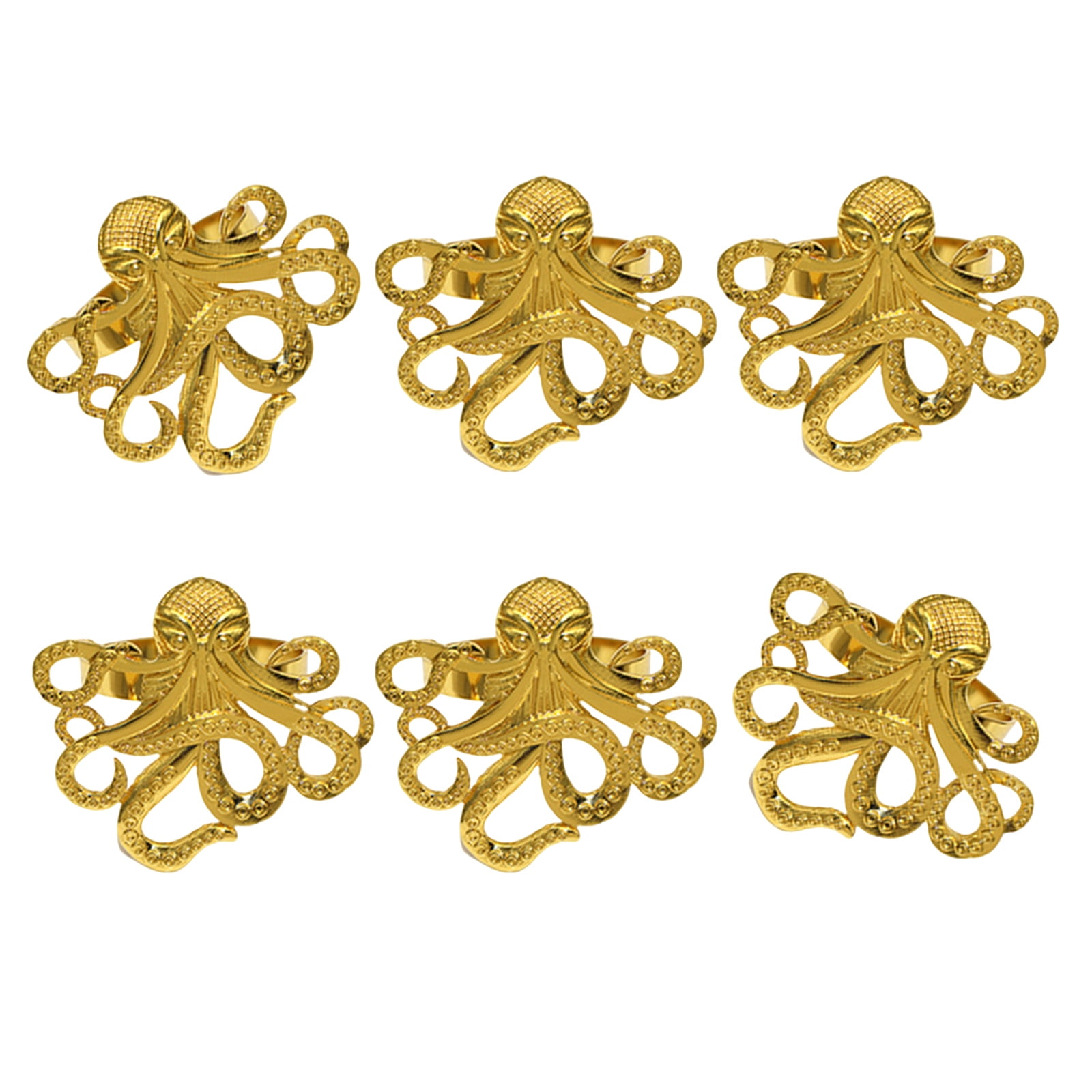 Recyclable Metal Napkin Circlets Highlighting Cowrie Echinoderm Theme ...