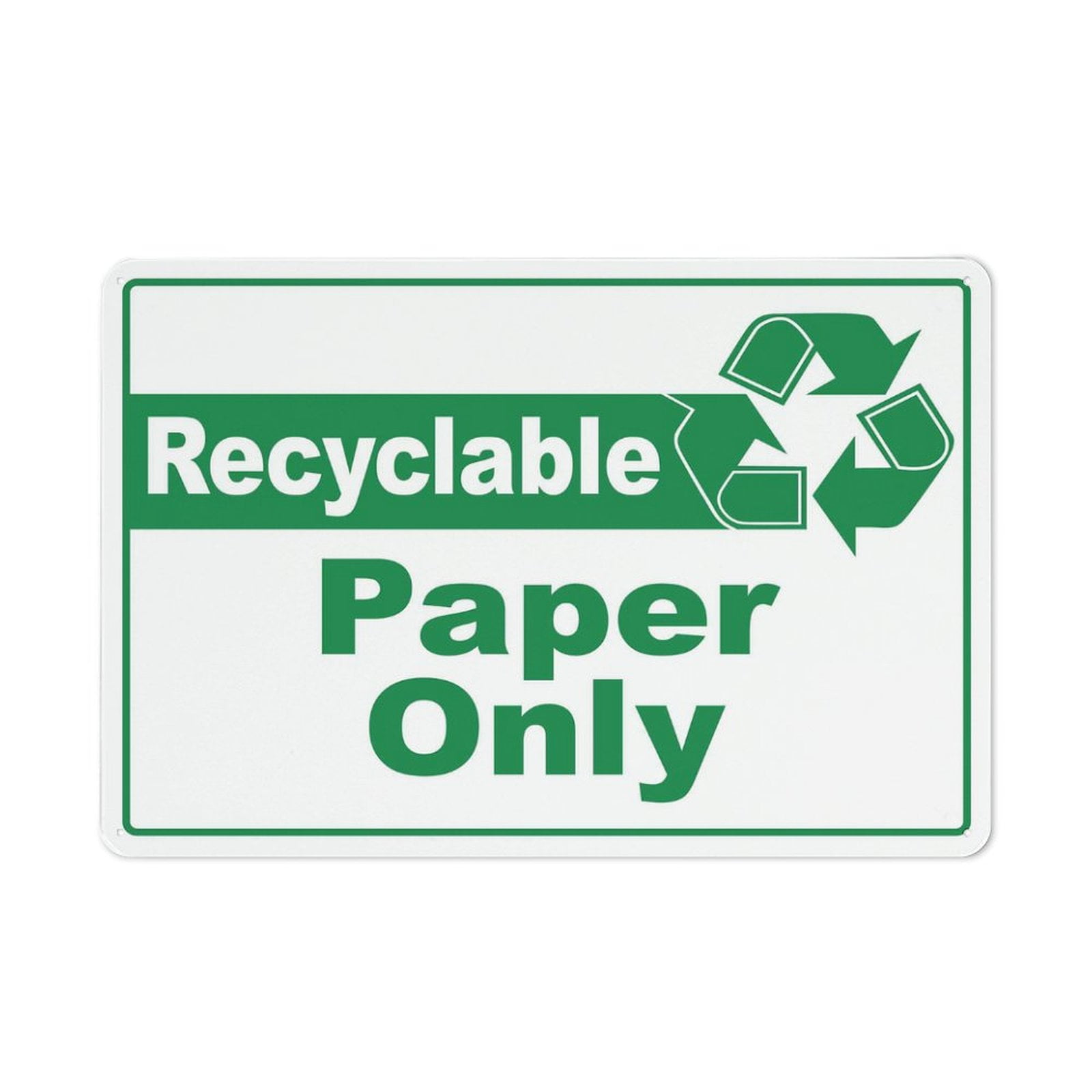Recyclable Paper Only Sign For House Door Office Business Yard,Metal ...