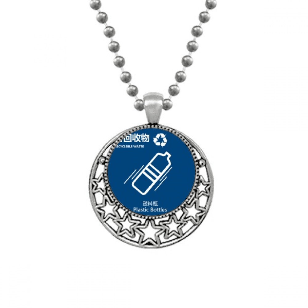 Recyclable Plastic Bottles Waste Classification Necklaces Pendant Retro ...