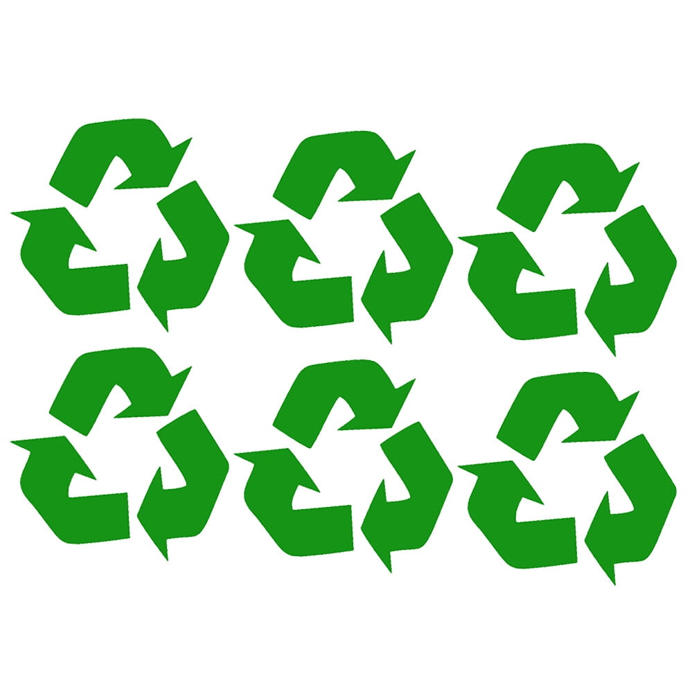 Toyandona Recycle Bin Sign Pvc Green 6Pcs 5In For Indoor Use ...