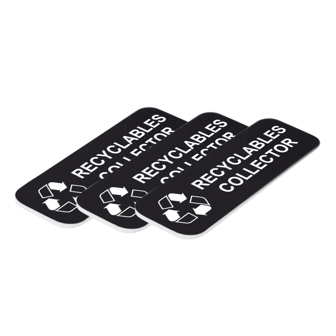 Recyclables Collector 1" x 3" Name Tag/Badge, Black, (3 Pack) - Walmart.com