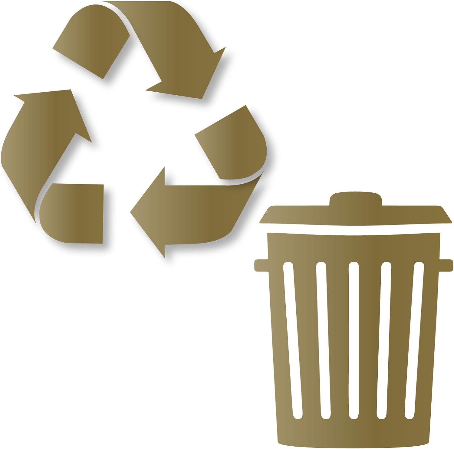Recycle And Trash Sticker Style Symbol To Organize Trash Cans Or ...