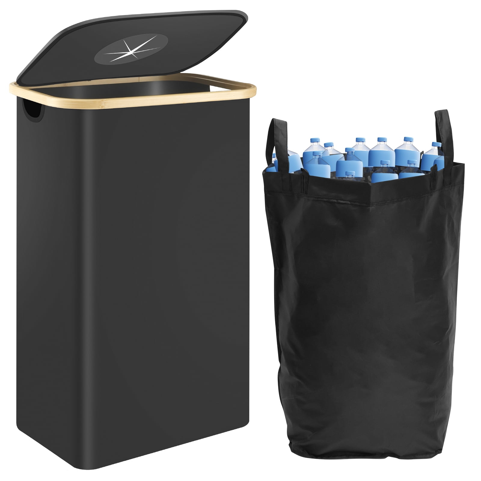 Recycle Bin 25 Gallon 95L Recycle Bin for Kitchen with 2 Removeable and ...