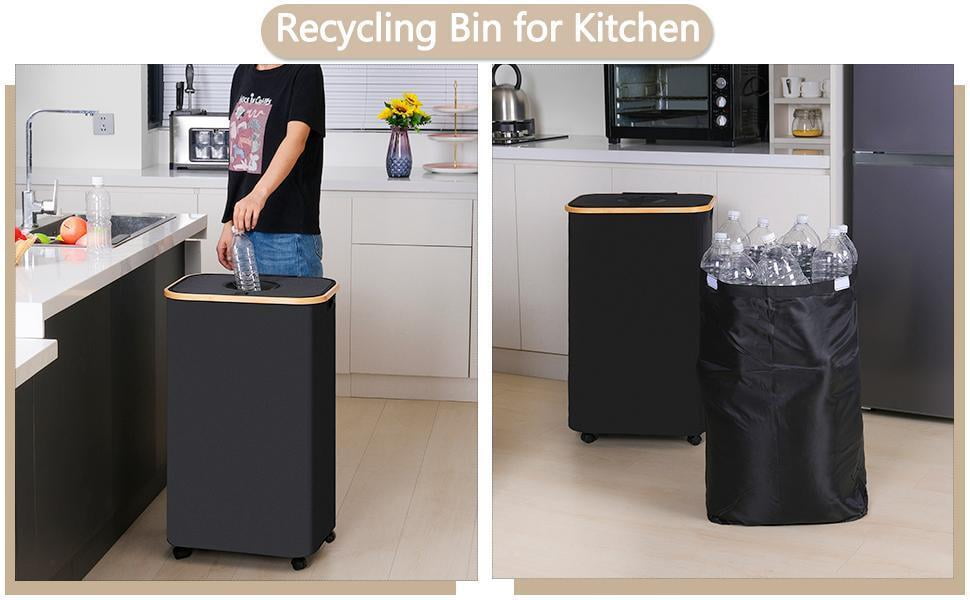 Recycle Bins 100L (26 Gallon), Bin Removeable and Reusable Inner Bags ...