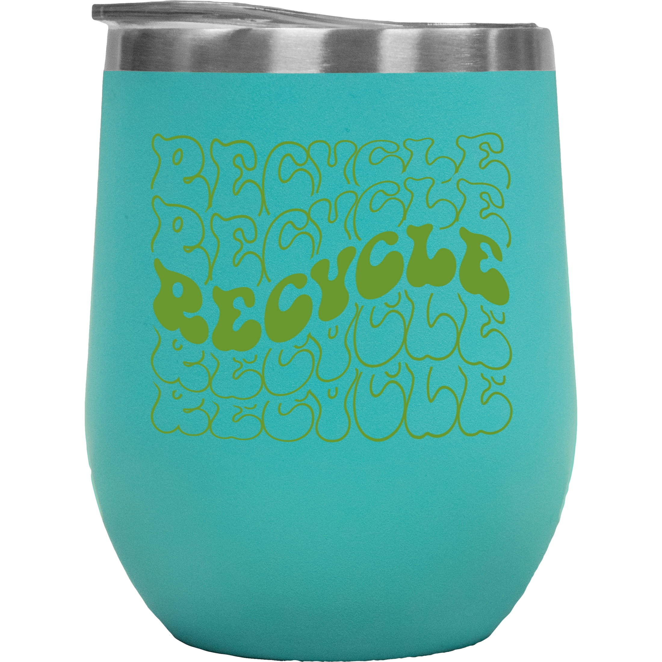 Recycle, Caring for the Environment Themed, Groovy Retro Wavy Text ...