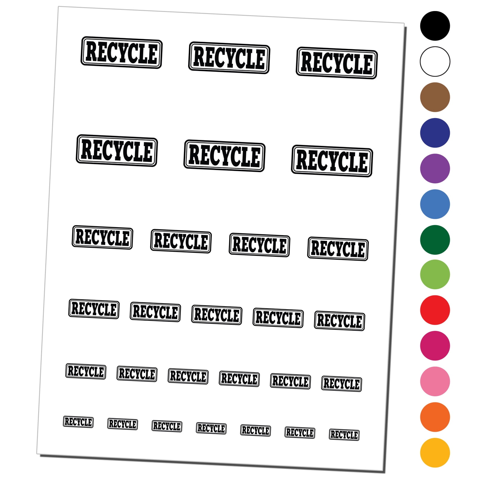 Recycle Double Border Water Resistant Temporary Tattoo Set Fake Body ...