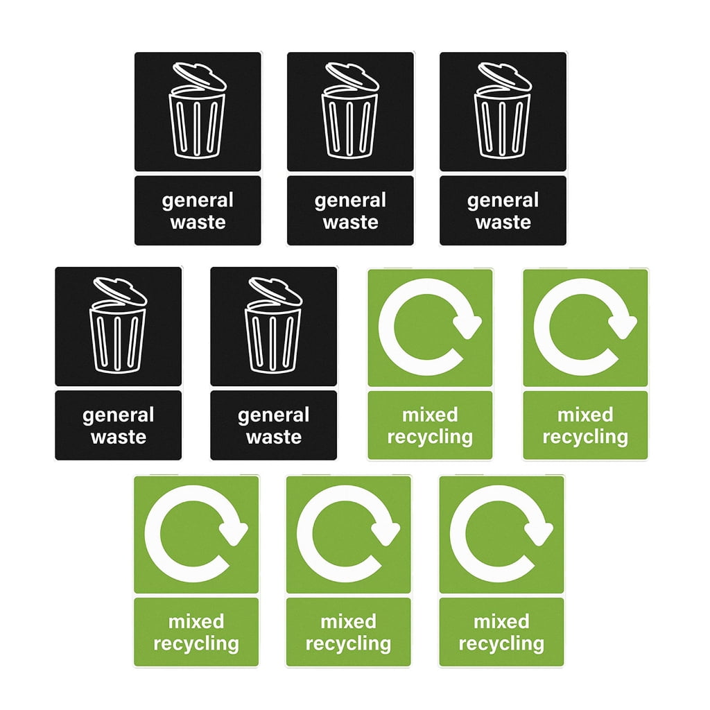 Recycle Identification Decals Recycle Sticker Easy Apply Stickers for ...