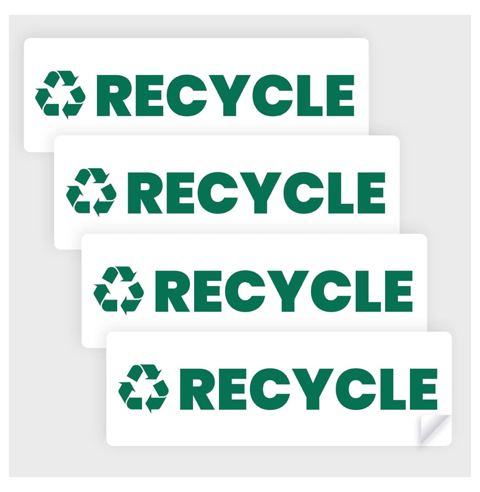 Recycle Sticker for Trash Bins – Heavy Duty, Recycle Sticker - 3-5 Year ...