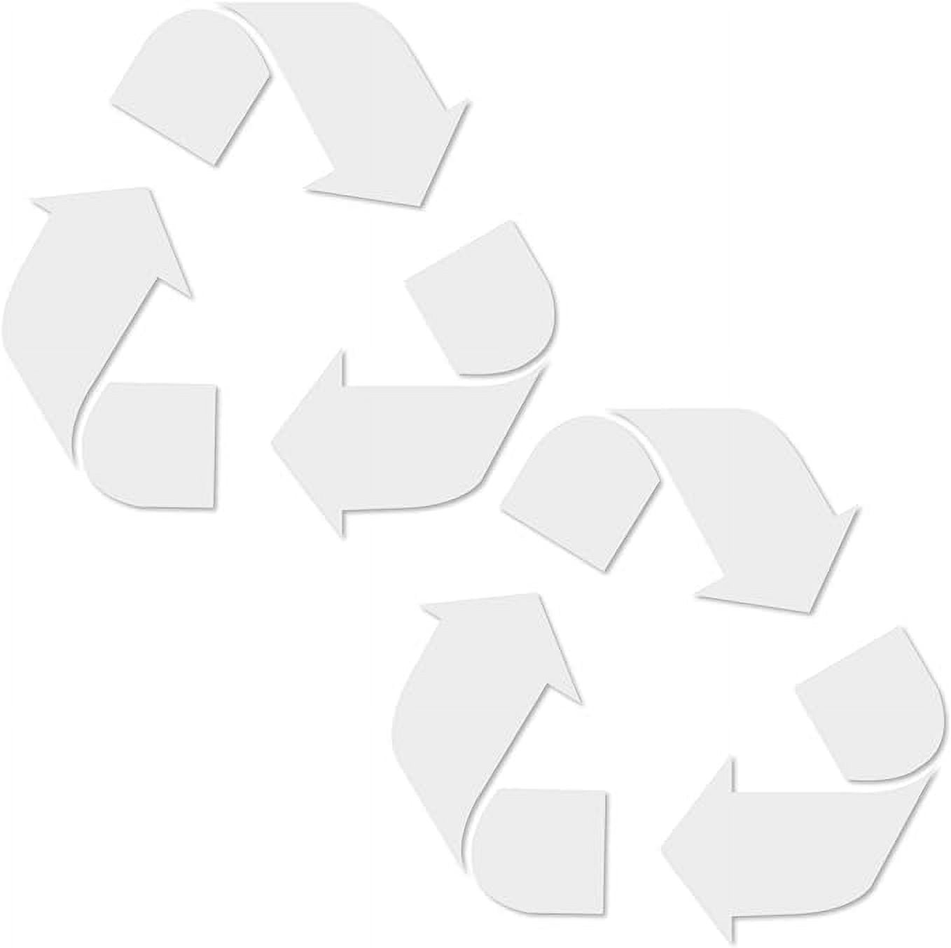 Recycle Symbol Sticker Decal (5in x 5in 2 Pack) to Organize Trash cans ...