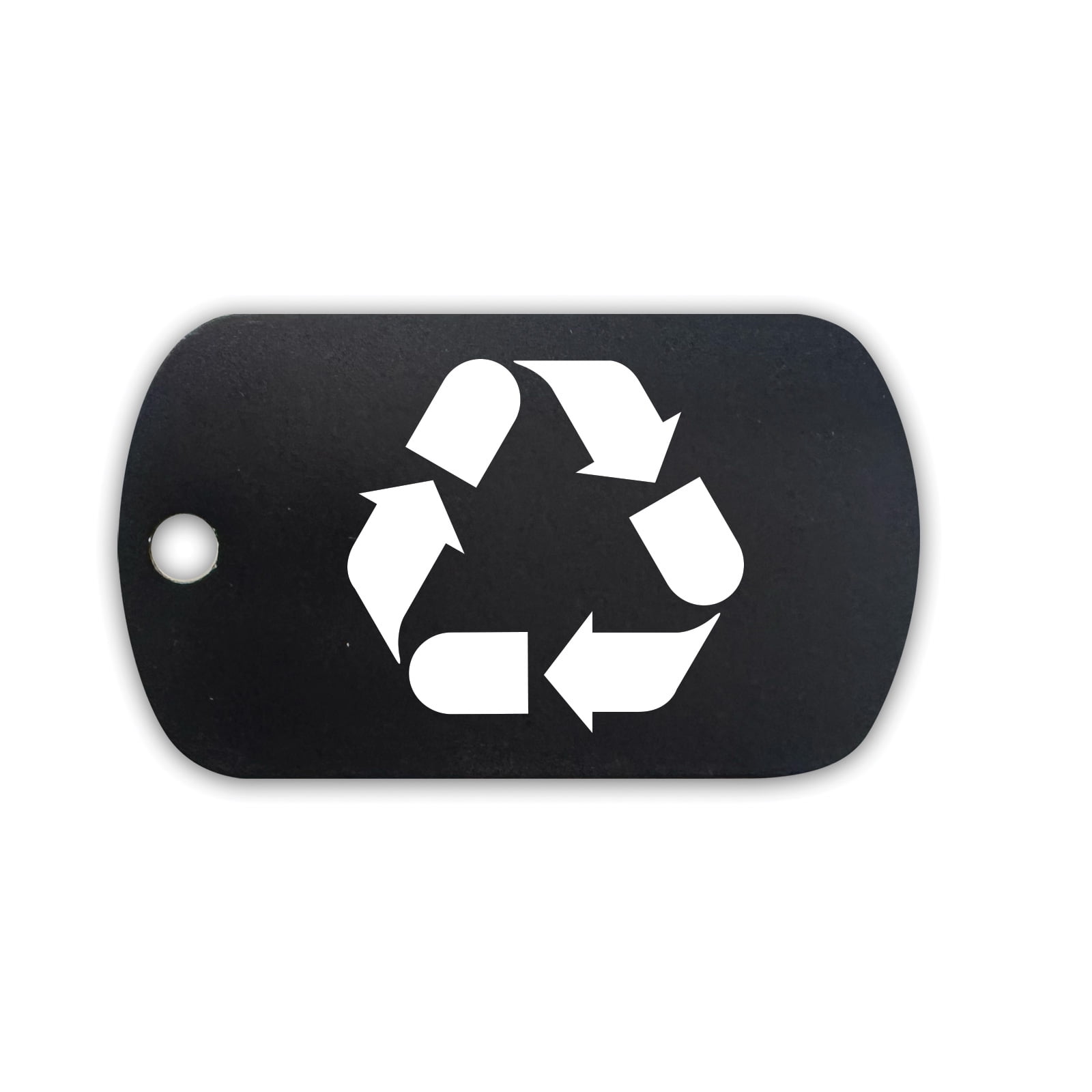 Recycle Symbol V3 GI Dog Tag Aluminum Keychain environmental green ...