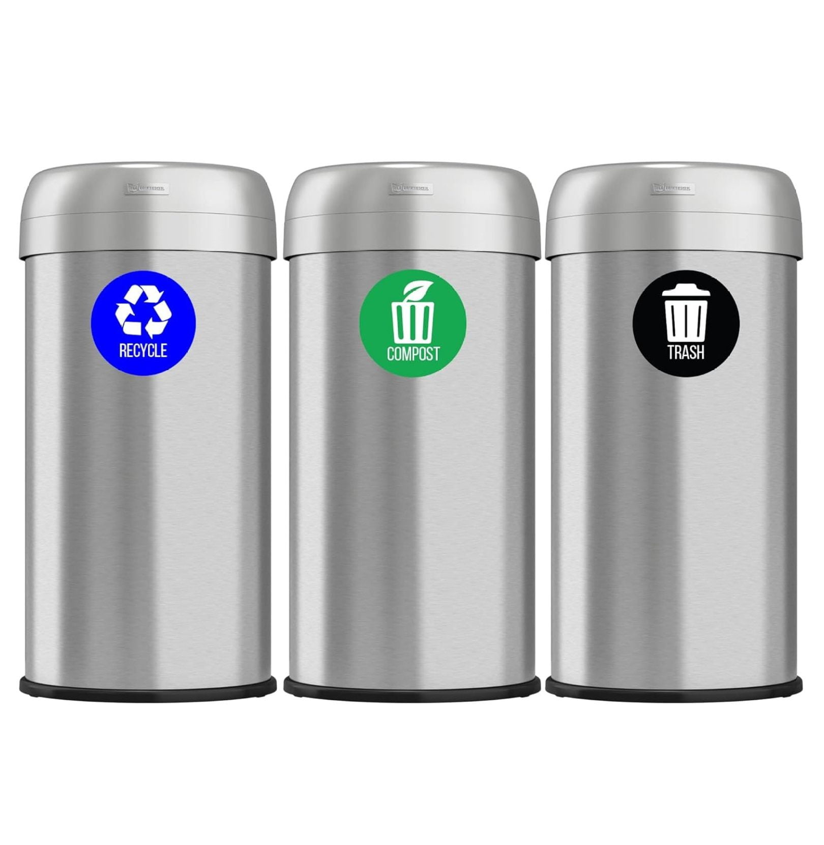Recycle, Trash & Compost Premium Vinyl Stickers for Trash Can/Recycle ...