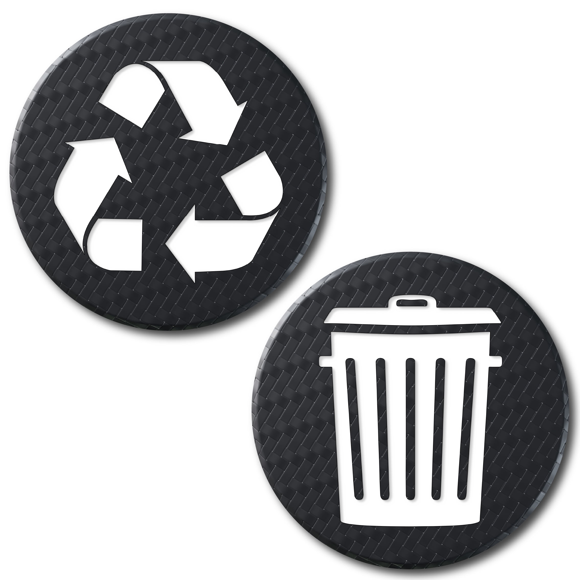 Recycle and Trash Logo Stickers (6 Pack)- Textures Design - for Metal ...