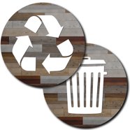 Recycle and Trash Logo Stickers (6 Pack)- Textures Design - for Metal ...