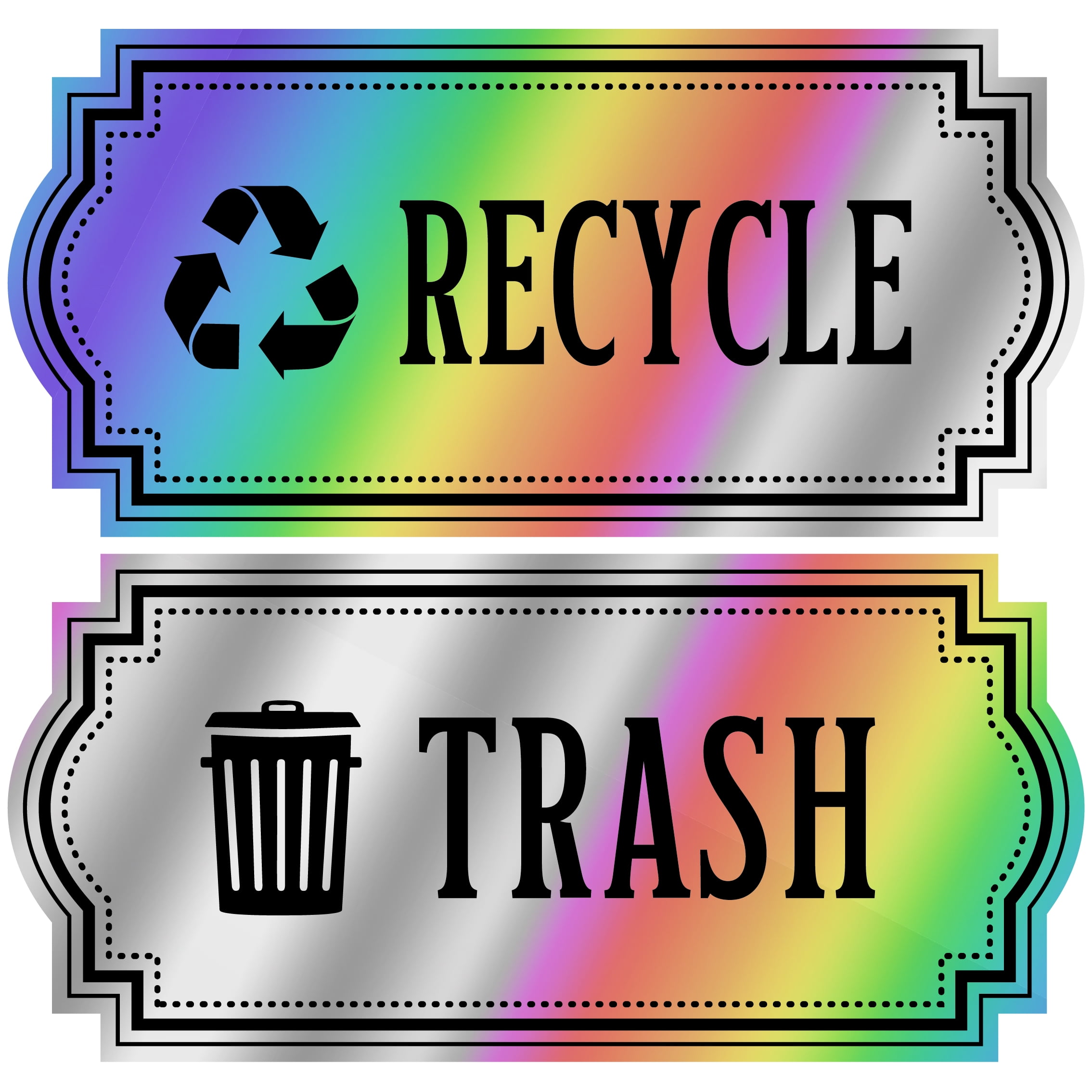Recycle and Trash Logo Symbol - Elegant Look for Trash Cans, Containers ...
