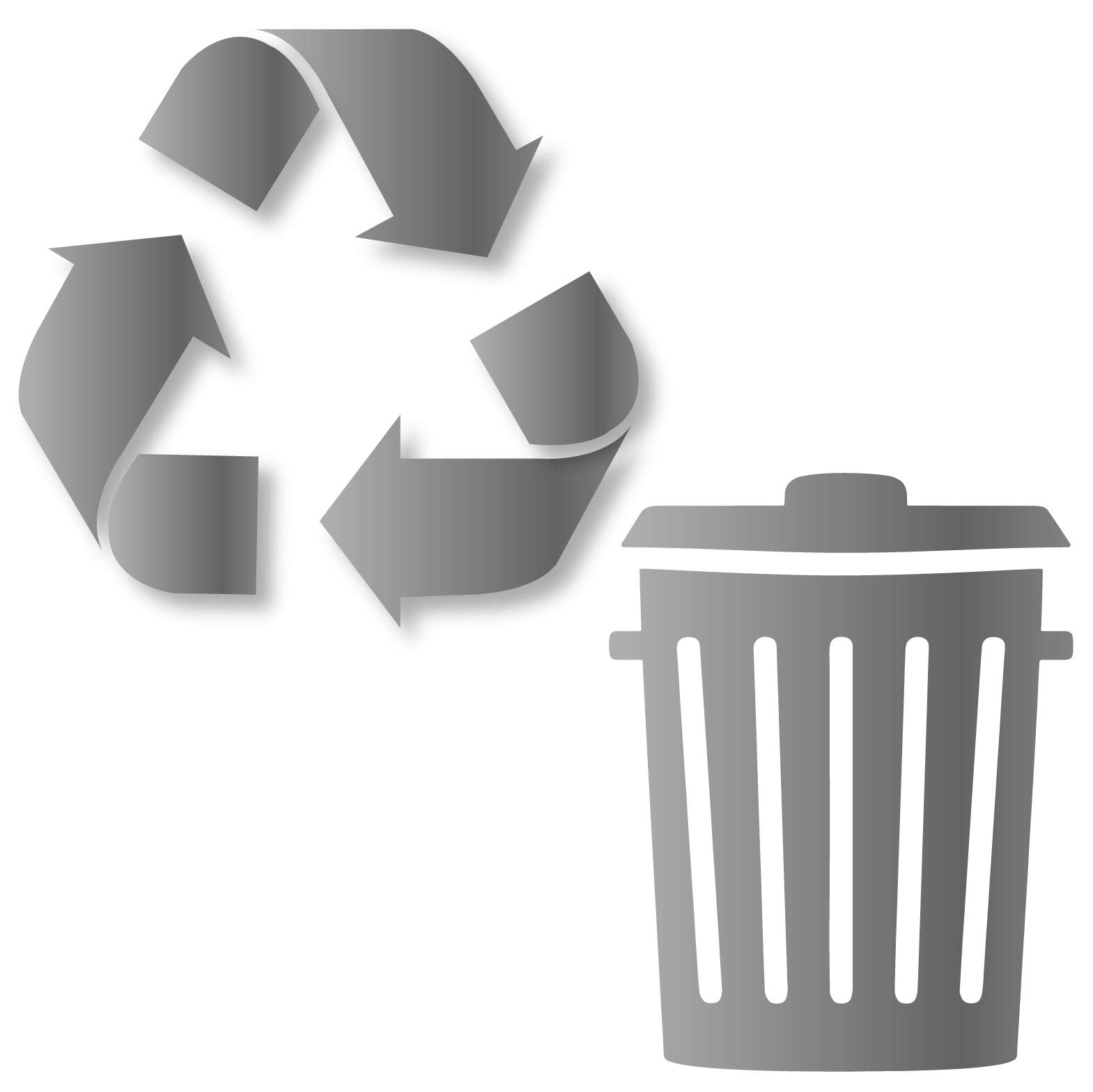Recycle and Trash Sticker CM31 Logo Style Symbol to Organize Trash cans ...