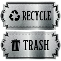 JHGoosa Recyclable Non Recyclable Label Sticker Trash Can Self Adhesive ...