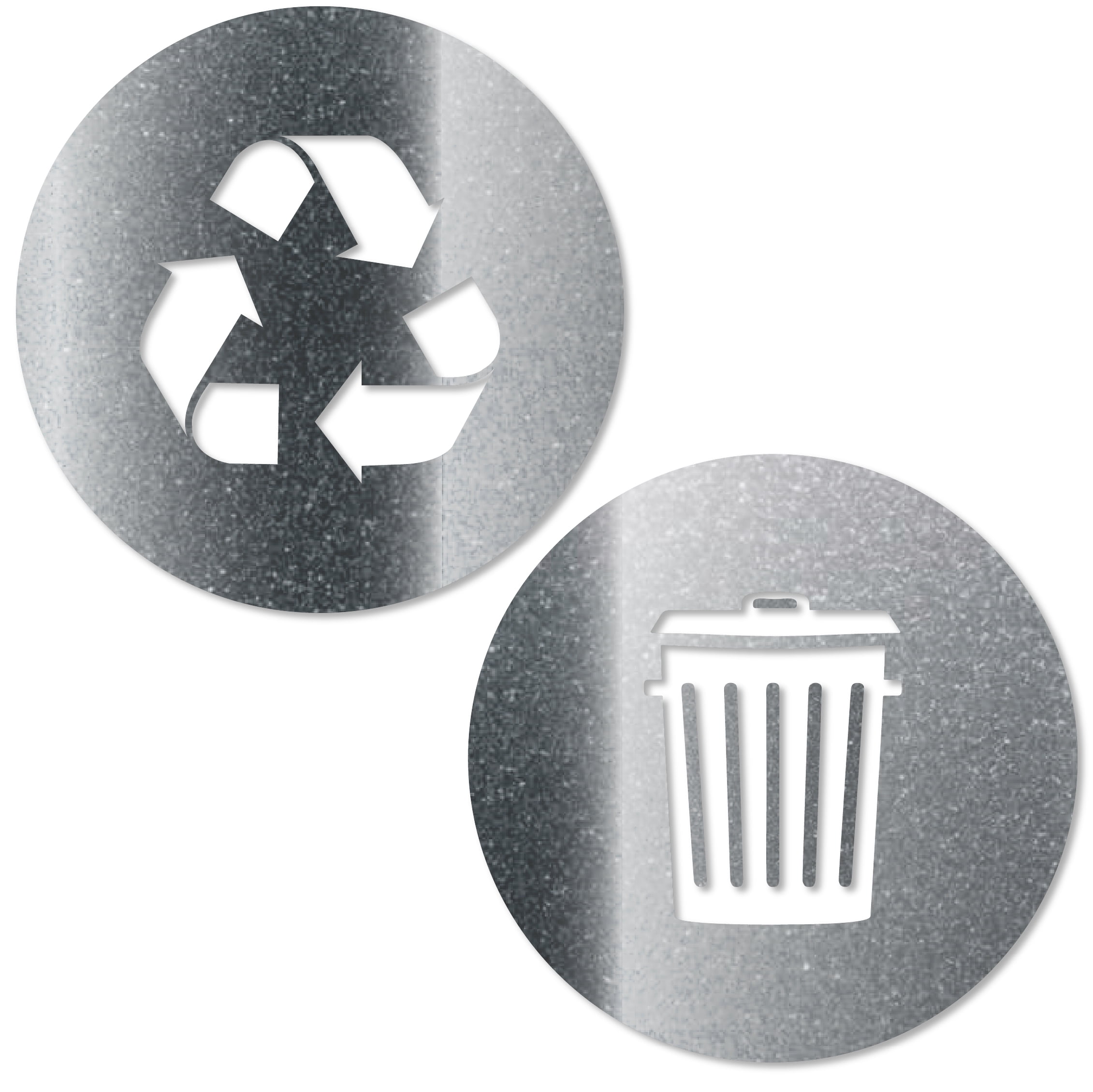 Recycle and Trash Sticker Logo Style Symbol to Organize Trash cans or ...