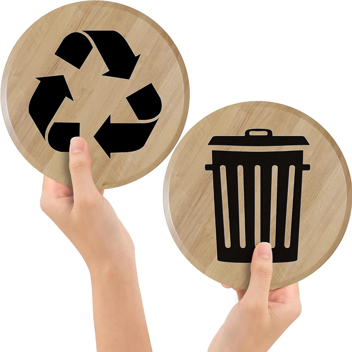 Recycle and Trash Stickers (6 Pack) - Textured - for Metal or Plastic ...