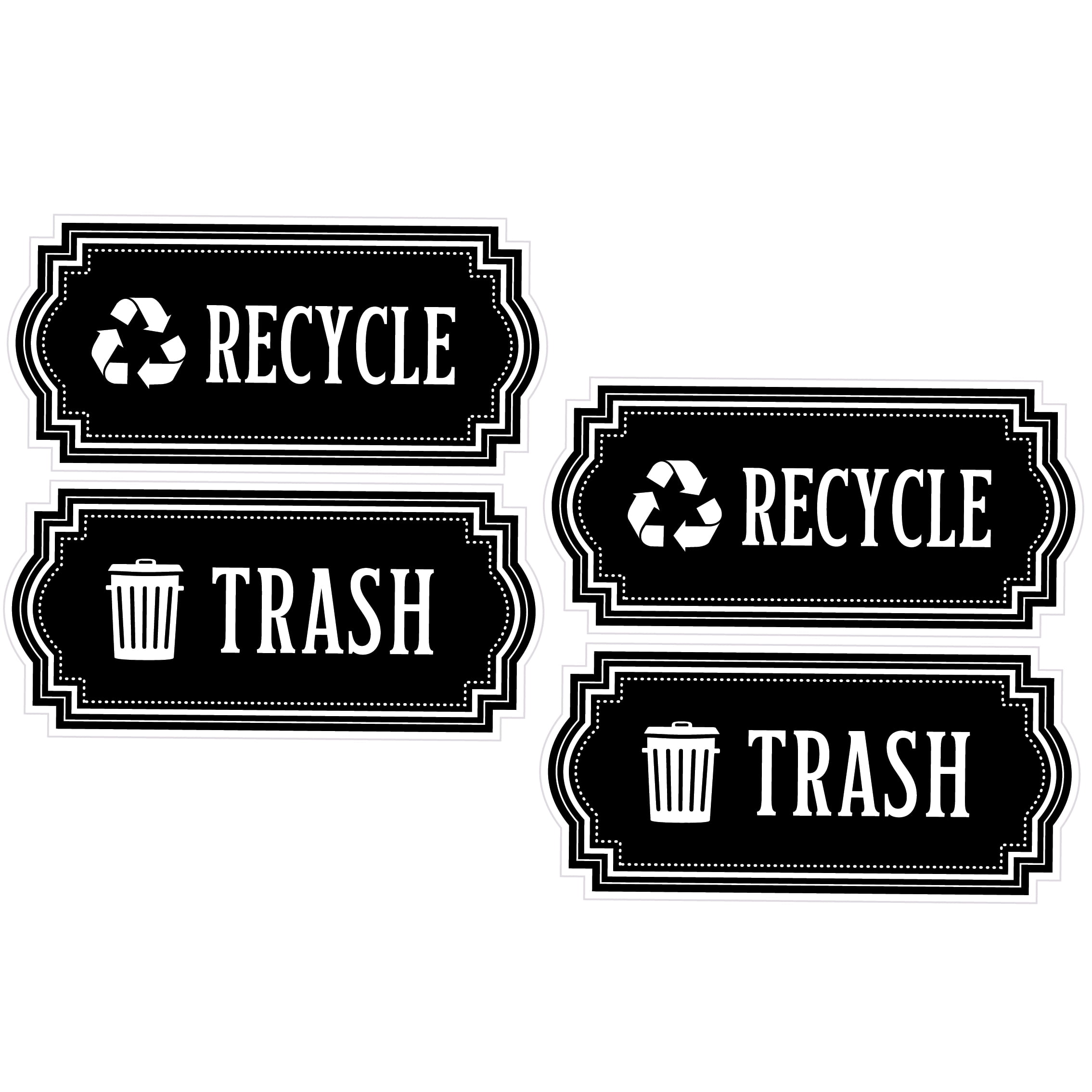 Recycle and Trash Logo Symbol - Elegant Golden Look for Trash Cans ...