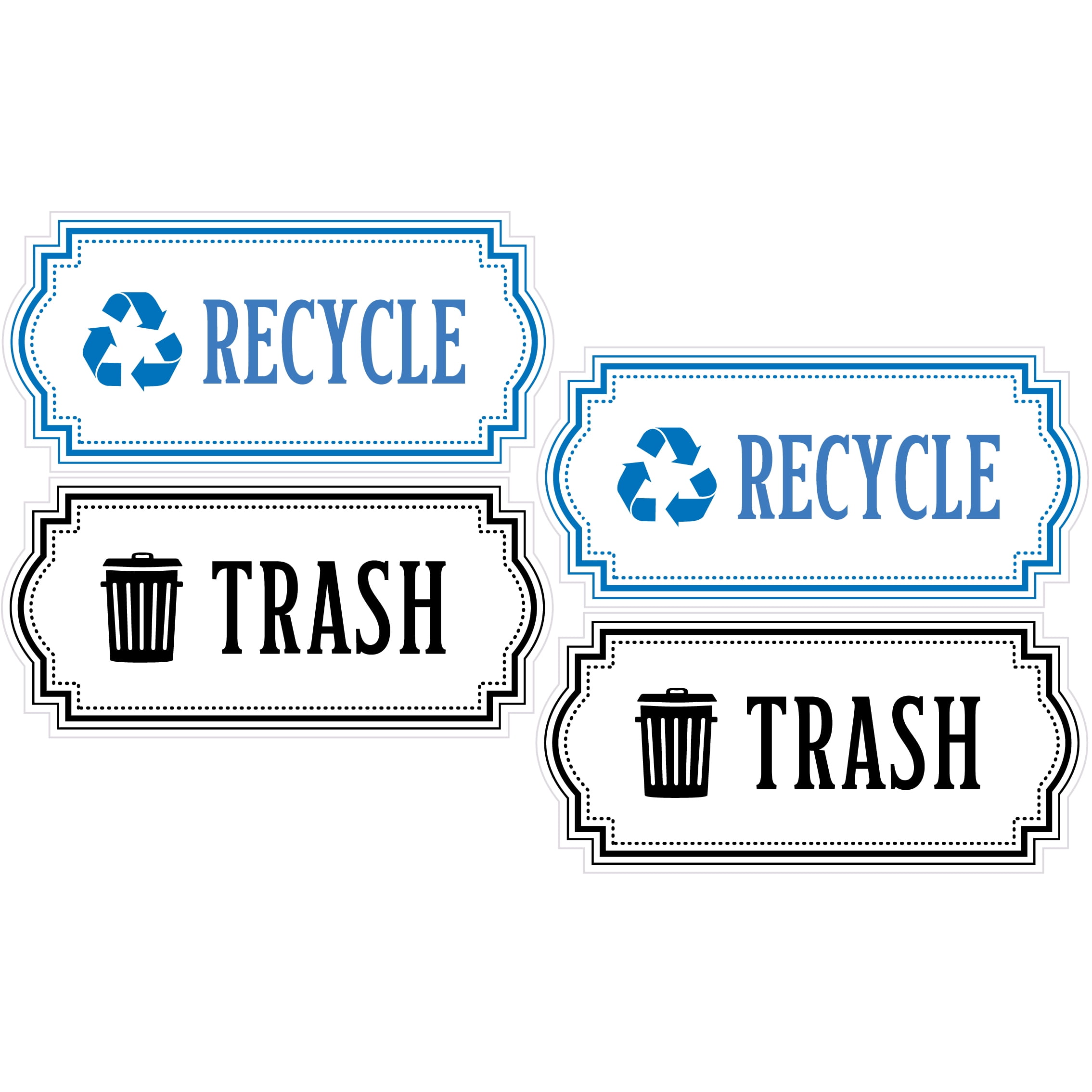 Recycle and Trash Logo Symbol - Elegant Golden Look for Trash Cans ...