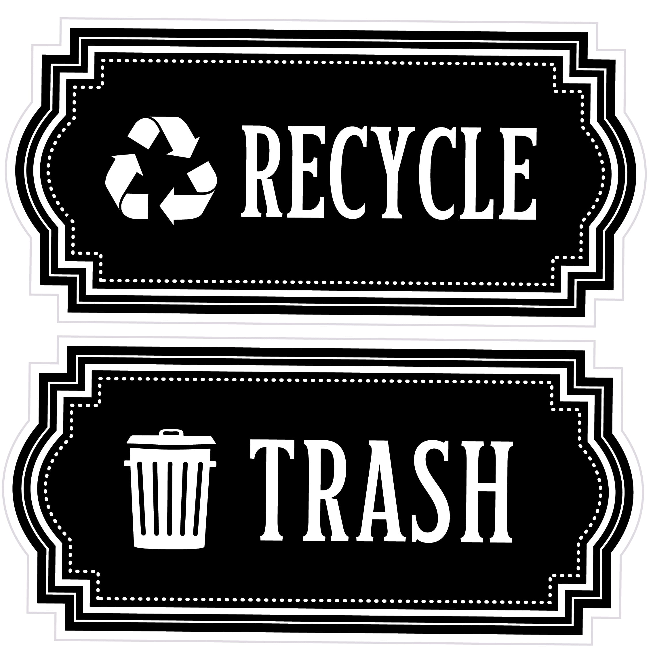 Recycle and Trash Logo Symbol - Elegant Golden Look for Trash Cans ...