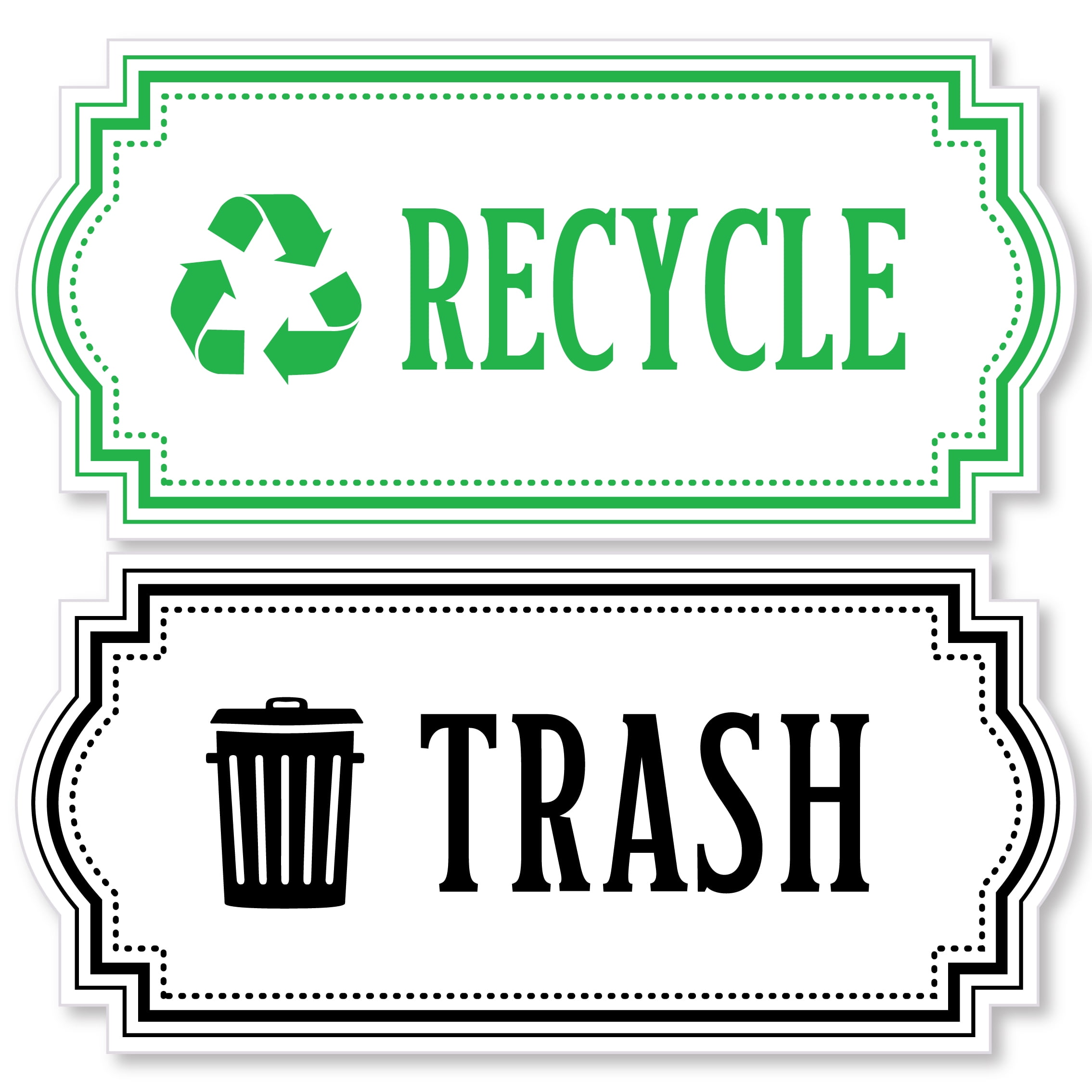 Recycle and Trash Logo Symbol - Elegant Golden Look for Trash Cans ...