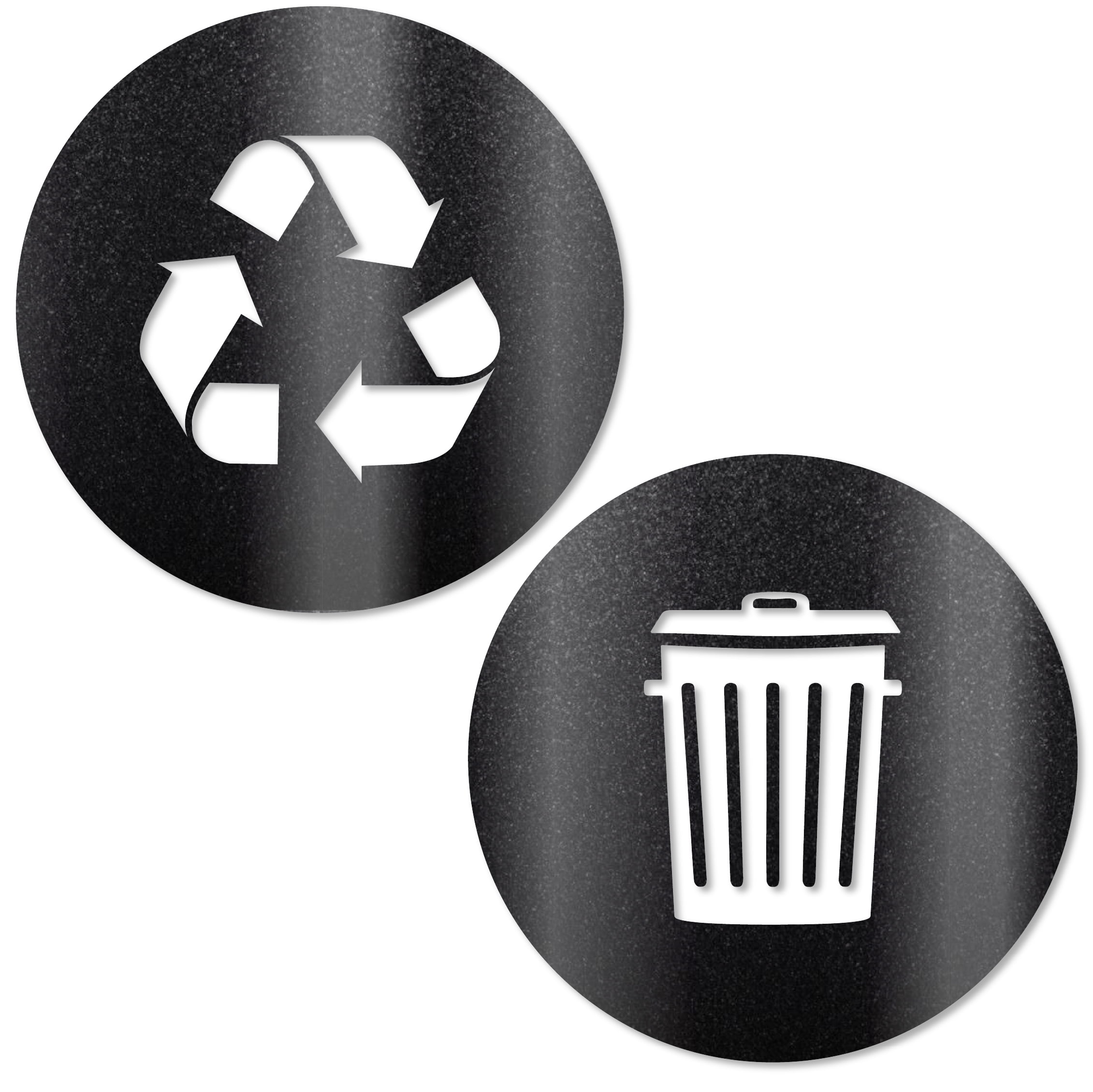 Recycle and Trash Sticker Logo Style Symbol to Organize Trash cans or ...