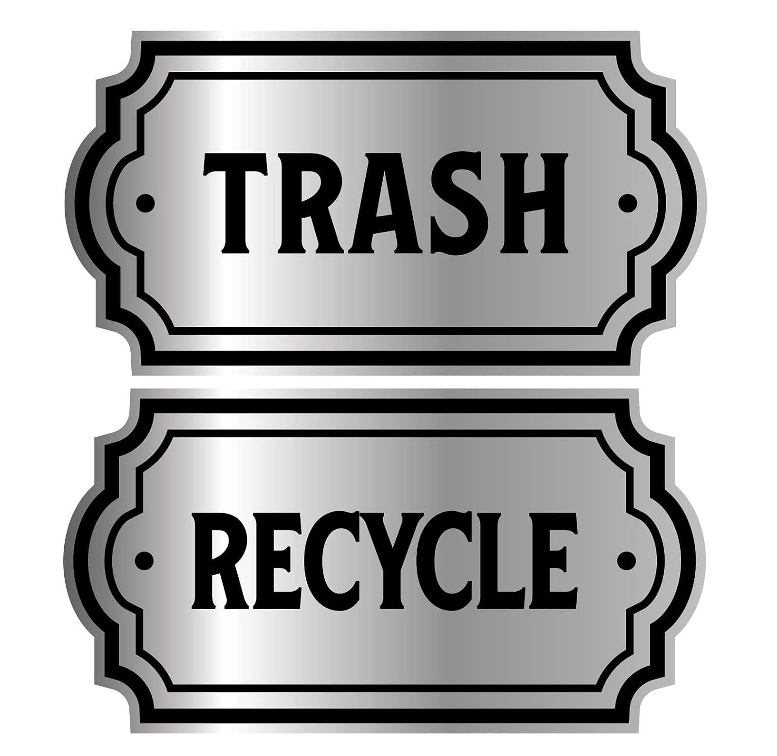 Recycle And Trash Symbol Golden Look For Trash Cans Containers And Recycle And Trash Symbol Golden Look For Trash Cans Containers And