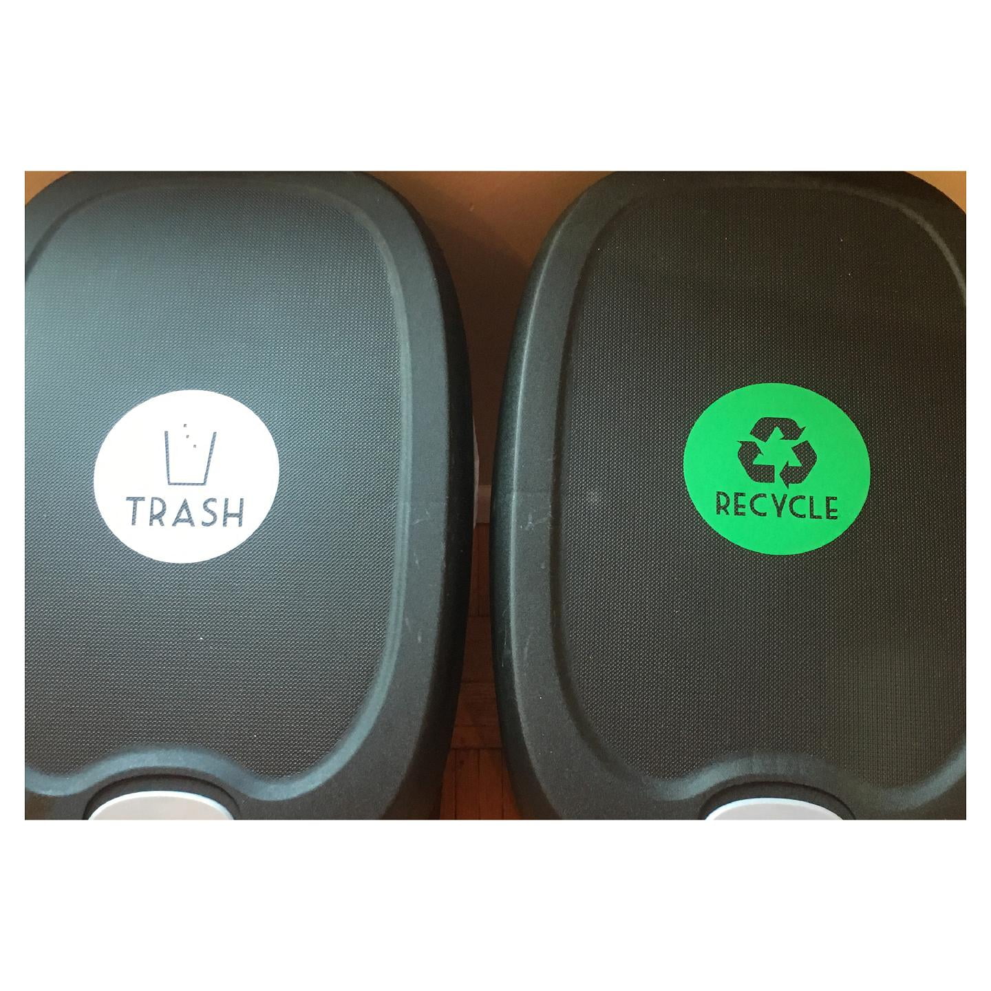 Recycle and Trash Vinyl Lettering Decal Sticker Trash Can Decals and ...