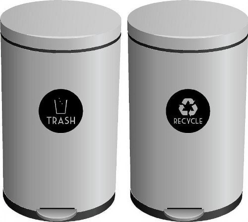 Recycle and Trash Vinyl Lettering Decal Sticker Trash Can Decals and ...