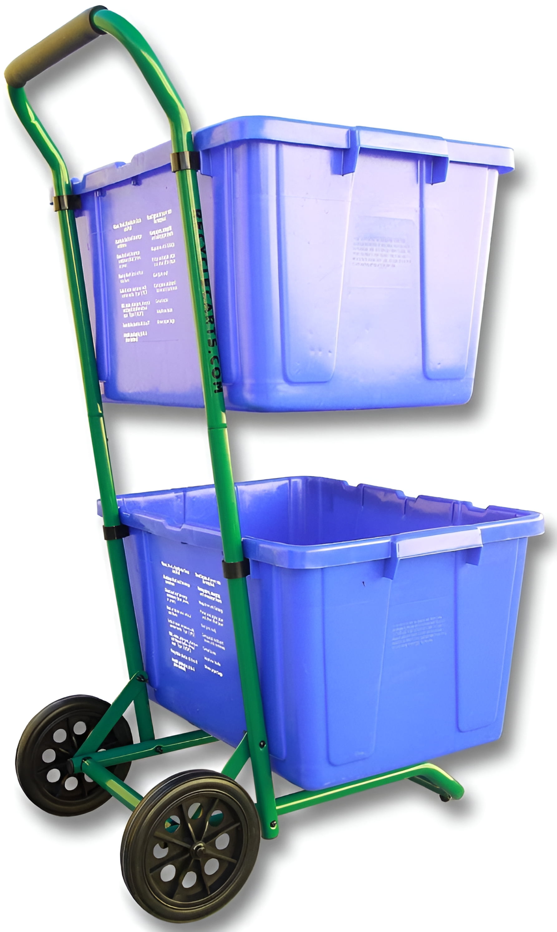 Heavy Duty Recycling Cart, 2 Wheels, UV Protected, 400lbs Capacity ...