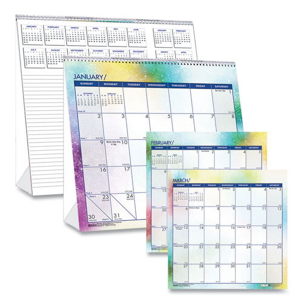 Recycled Cosmos Tent Calendar, Night Sky Artwork, 6 x 6, White ...