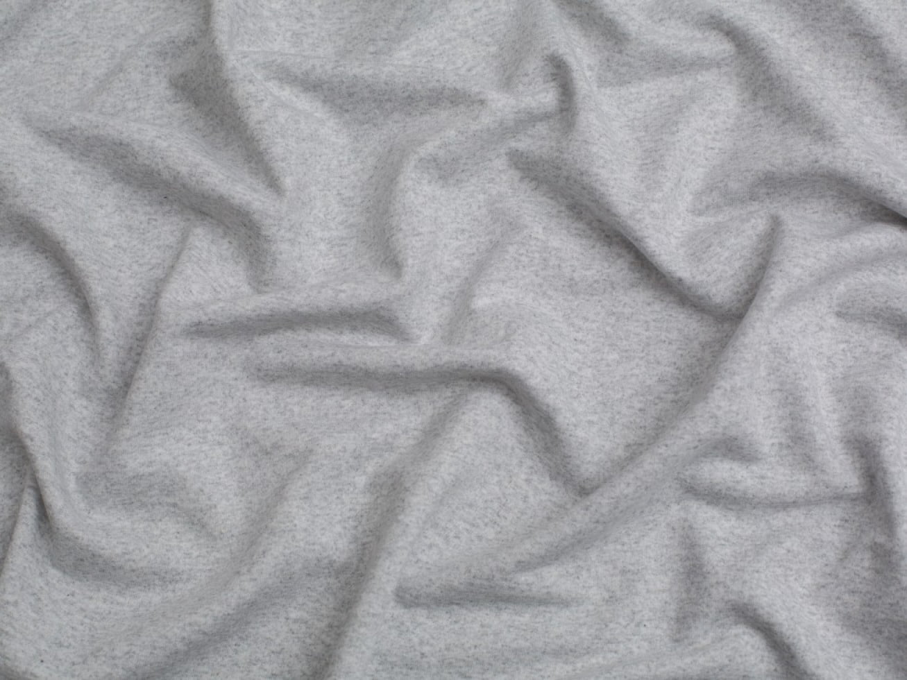 Recycled Loop Back French Terry Stretch Knit Fabric Light Grey - per ...