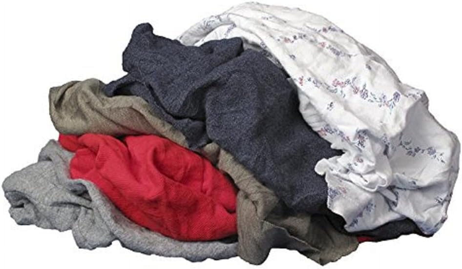 Recycled Multicolored T-Shirt Cloth Rags, 50 Lb. Bag, All-Purpose Rag ...