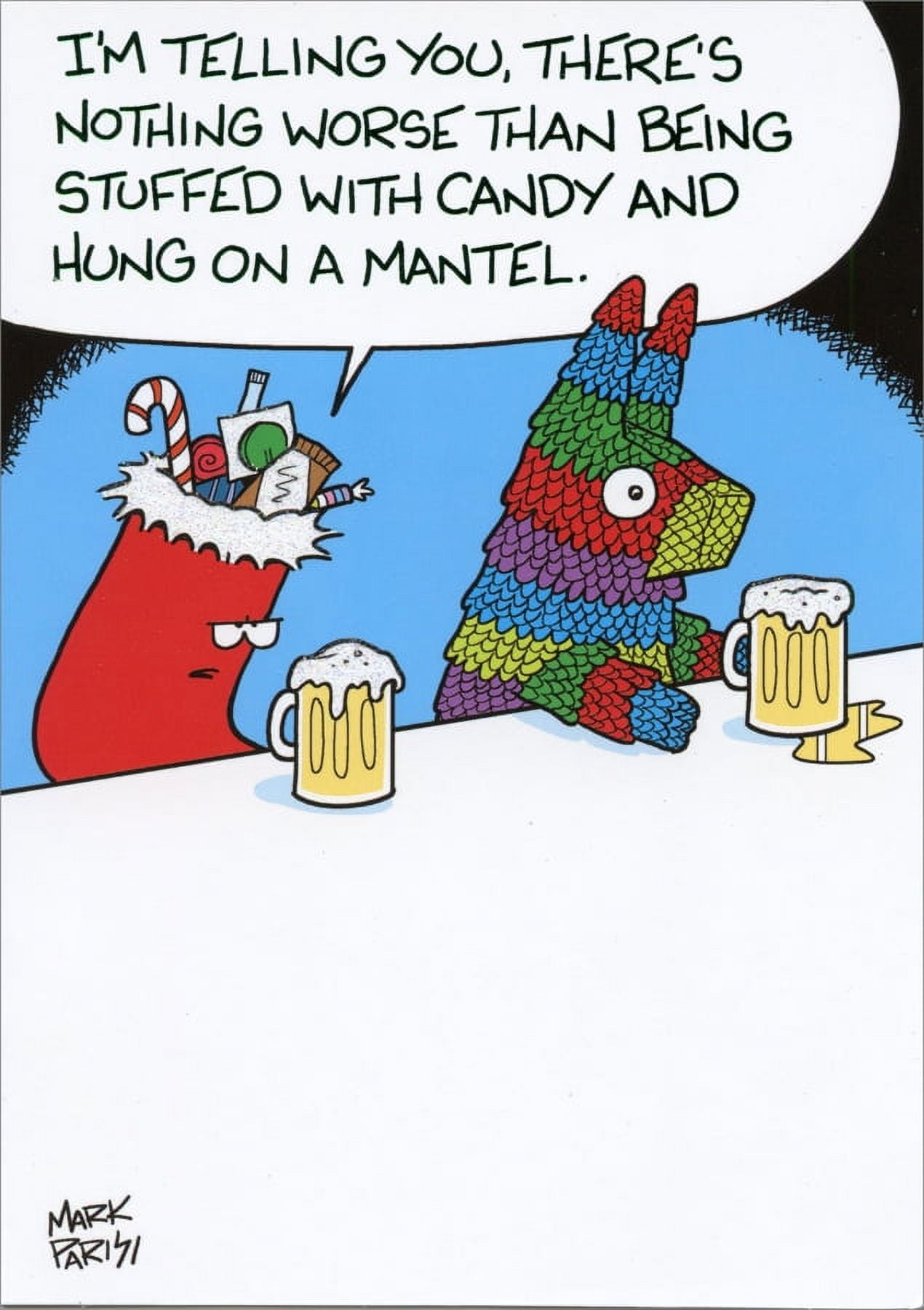 Recycled Paper Greetings Stocking and Pinata at Bar Funny / Humorous ...
