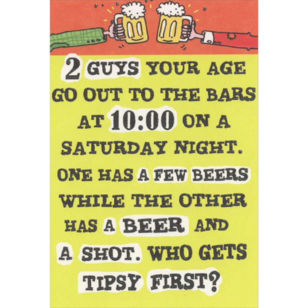 Recycled Paper Greetings Funny Birthday Card with Happy Greeting, Two ...