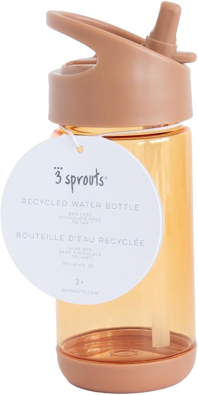 3 Sprouts Recycled Plastic Water Bottle - Rust - Walmart.com