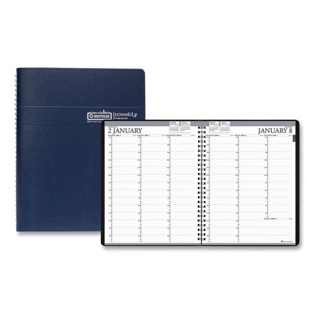 Recycled Professional Weekly Planner, 15-Minute Appts, 11 x 8.5, Blue ...