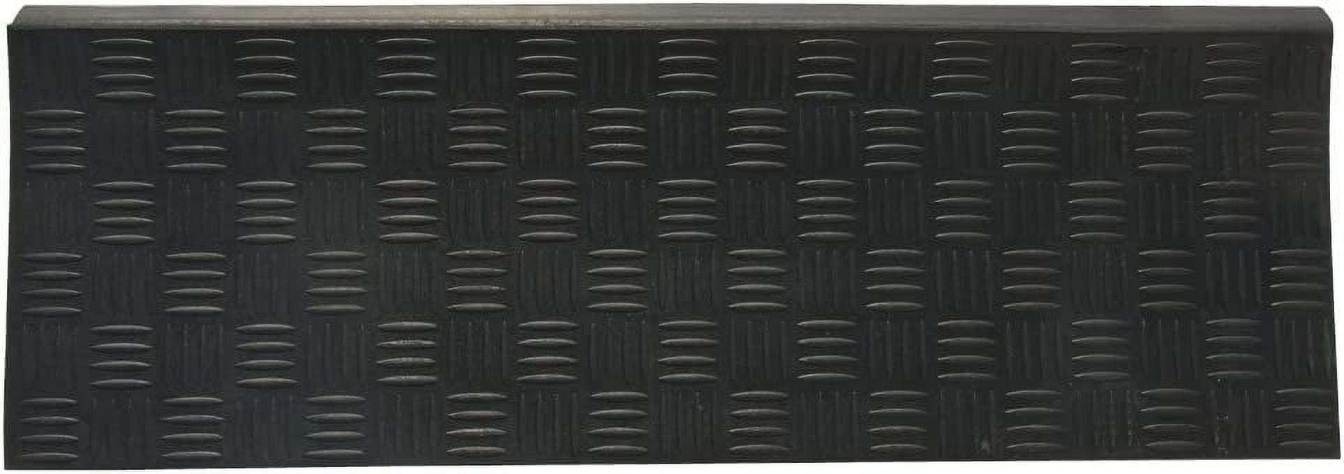 Recycled Rubber Step Mat - 9.75" x 29.75" inches - Black Stair Tread ...