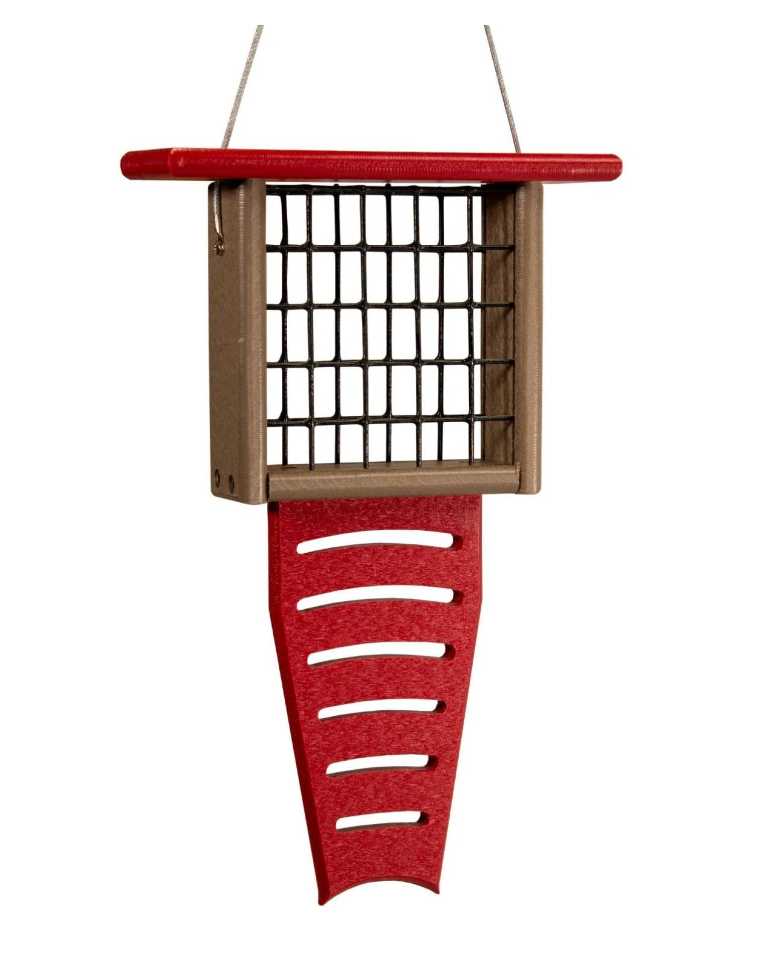 Recycled Single Suet Feeder Tail Prop Feeder - Holds 1 Suet Cake - Long ...