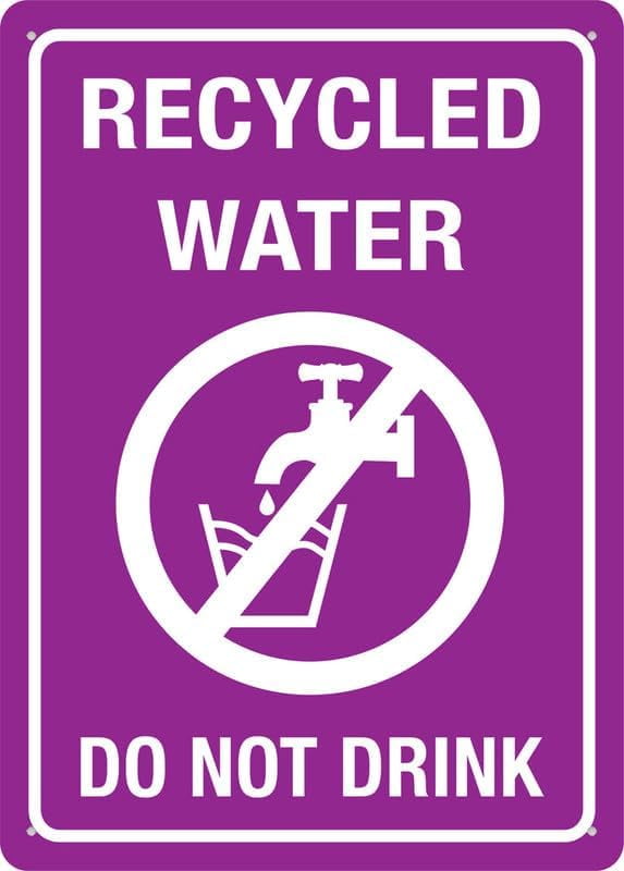 Recycled Water Do Not Drink Outdoor Metal Sign - 12 X 8 Metal Signs For ...
