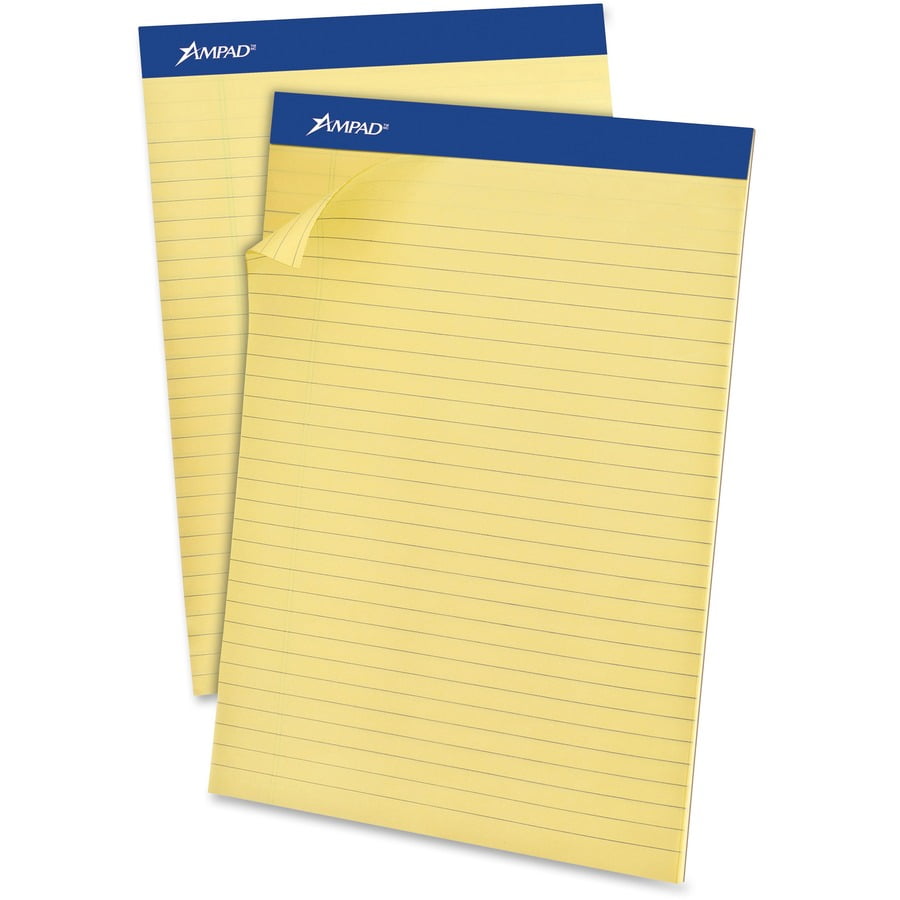 Ampad 20-270 8.5 in. x 11.75 in. Wide/Legal Ruled Recycled Writing Pads ...