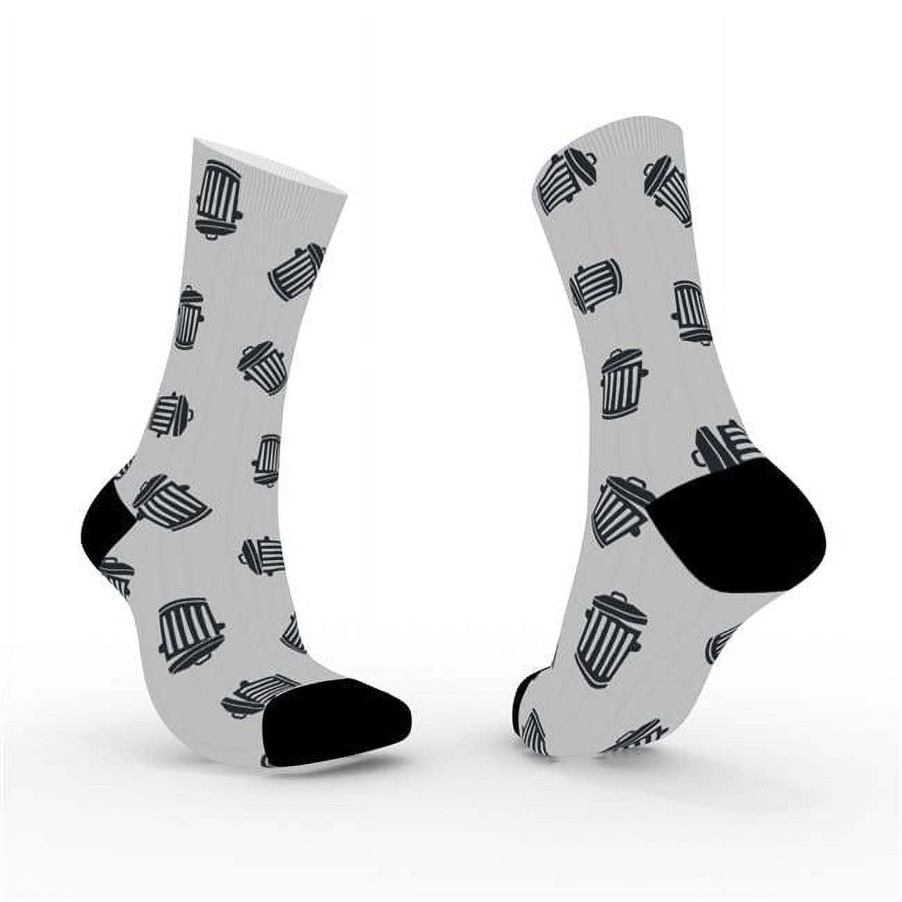 RecyclenBrand RKSWB Krazy Socks, White with Black Logo - Walmart.com