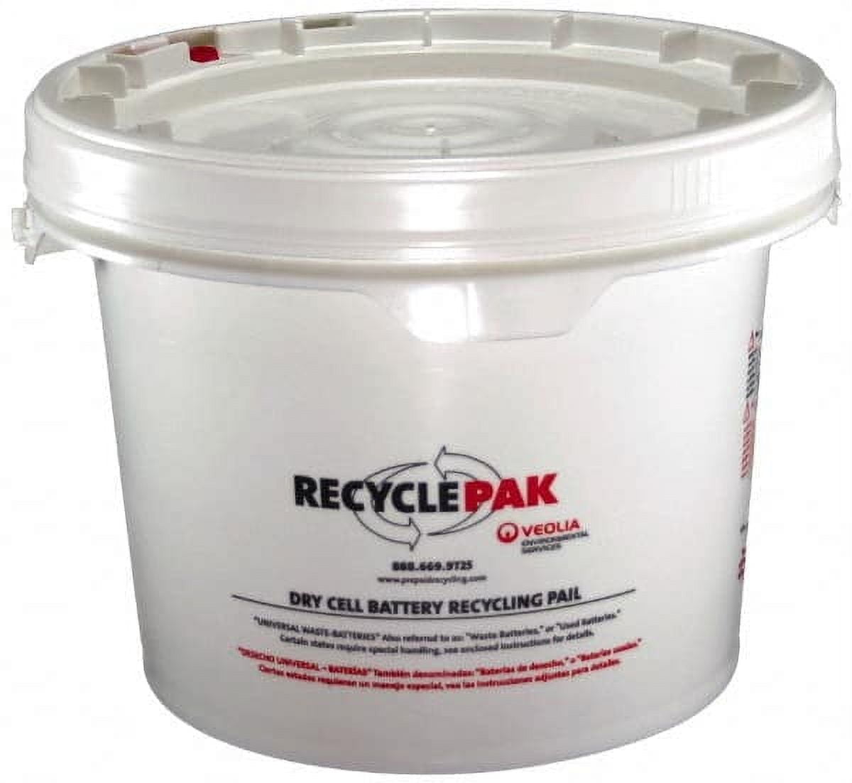 Recyclepak 13" Deep, Battery Container 15" Diameter, 50 Lb. Capacity, 3 ...